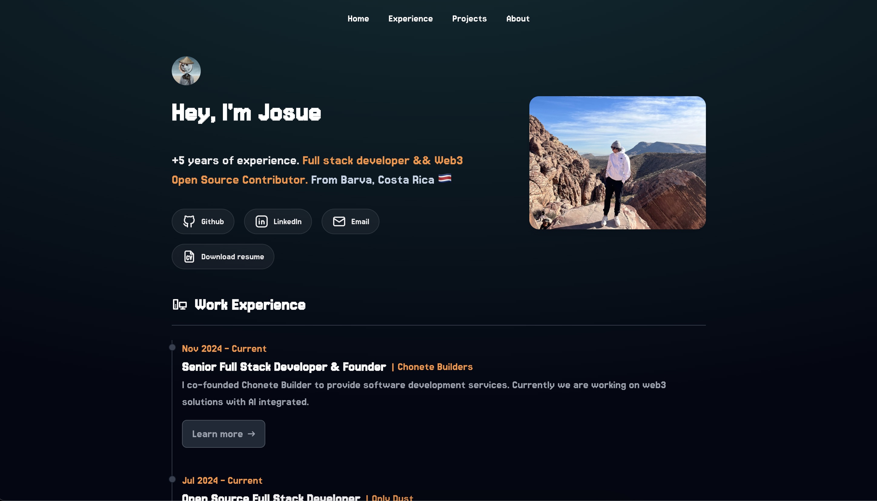 Josue Sandino | jsandinoDev - Fullstack Developer